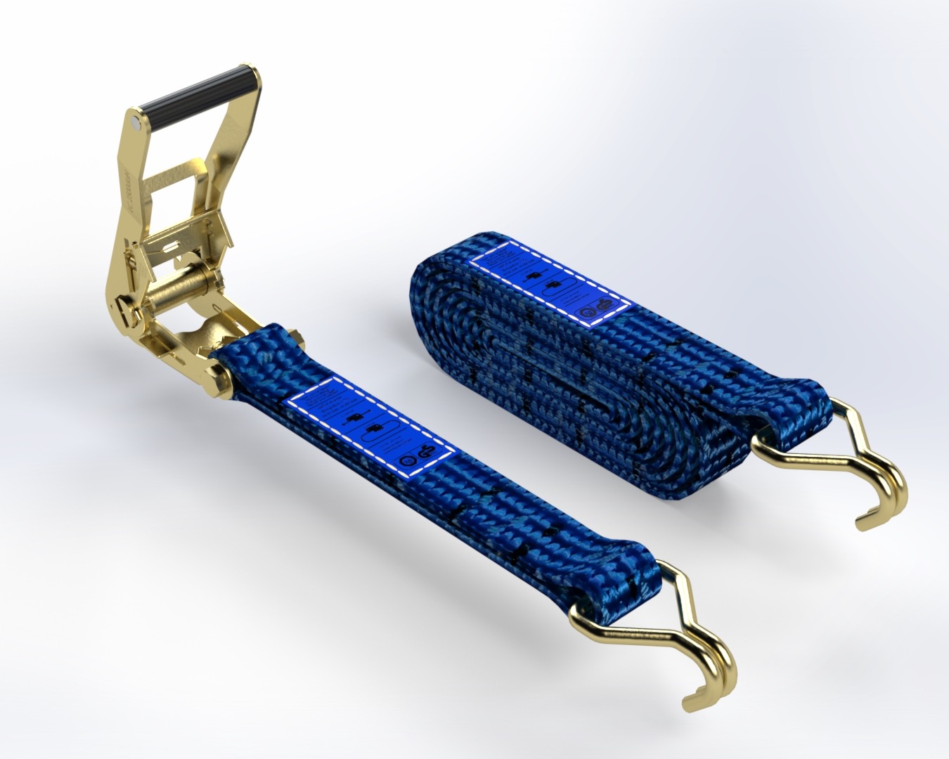 Webbing ratchet / spanband 50mm hook/hook -- Lc=2500 daN -- Mbl=5T ...