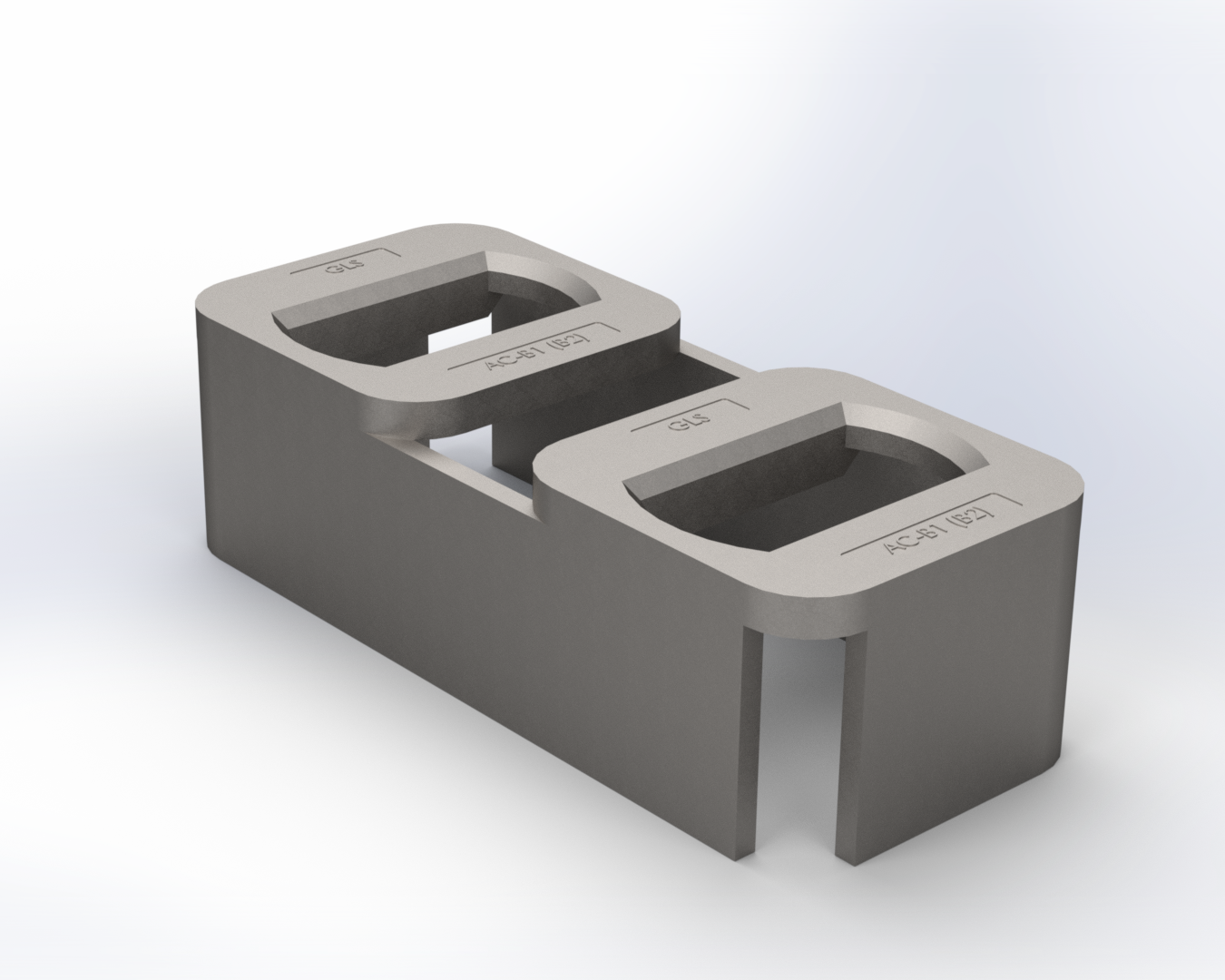 AC-B2/D/216/110 Double Raised ISO Foundation Single H=110 mm Lc=216 mm ...