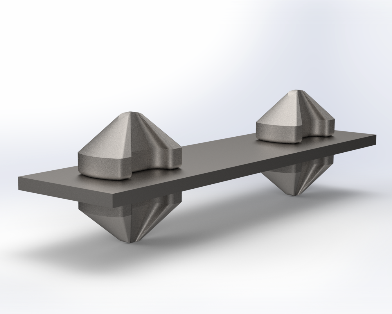 BC-C1/279 Double Stacking cone with flange 12mm Longitudinal Lc=279mm ...