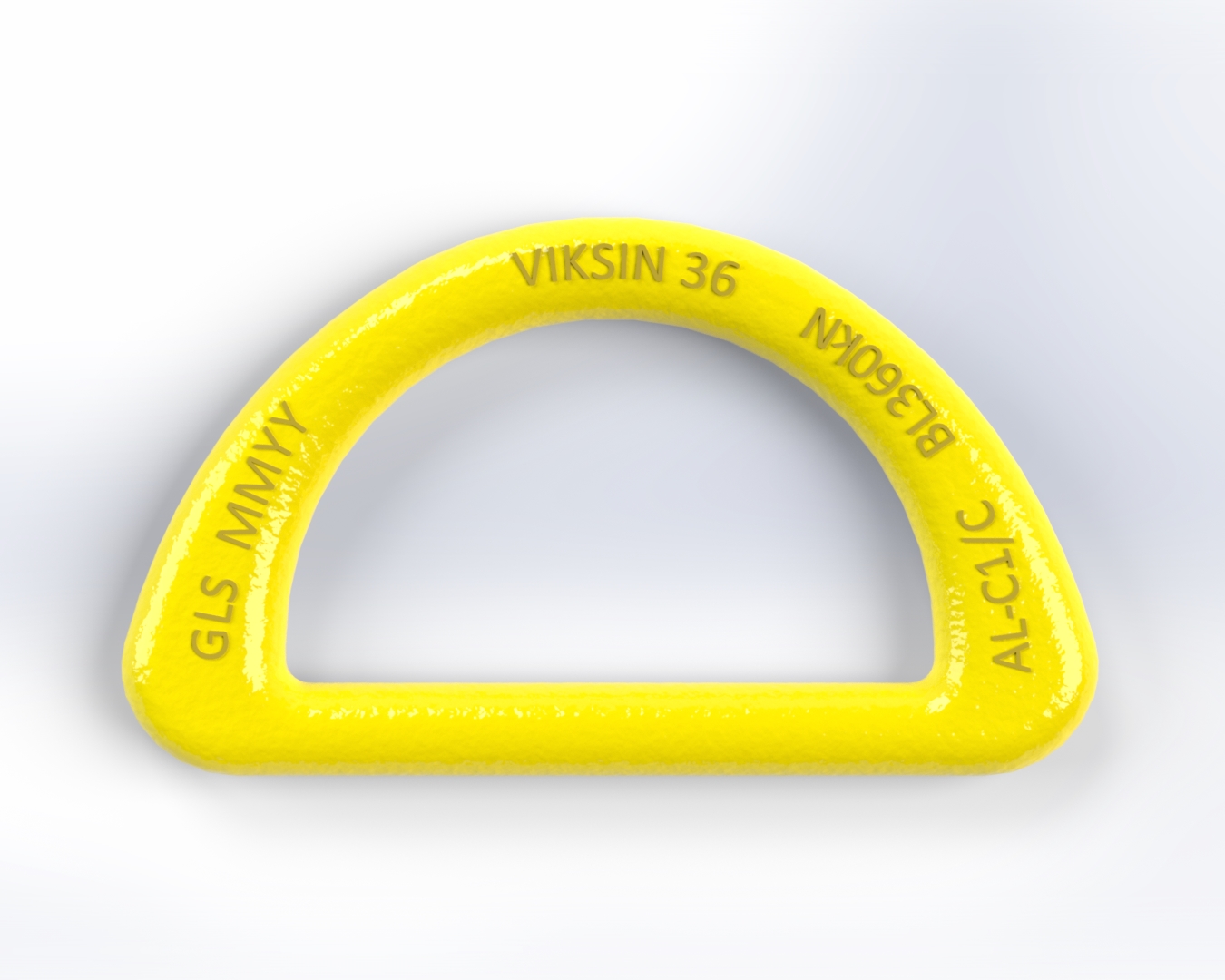 Viksin / GLS D-ring SWL-18t MBL=36t Powder Coated Yellow