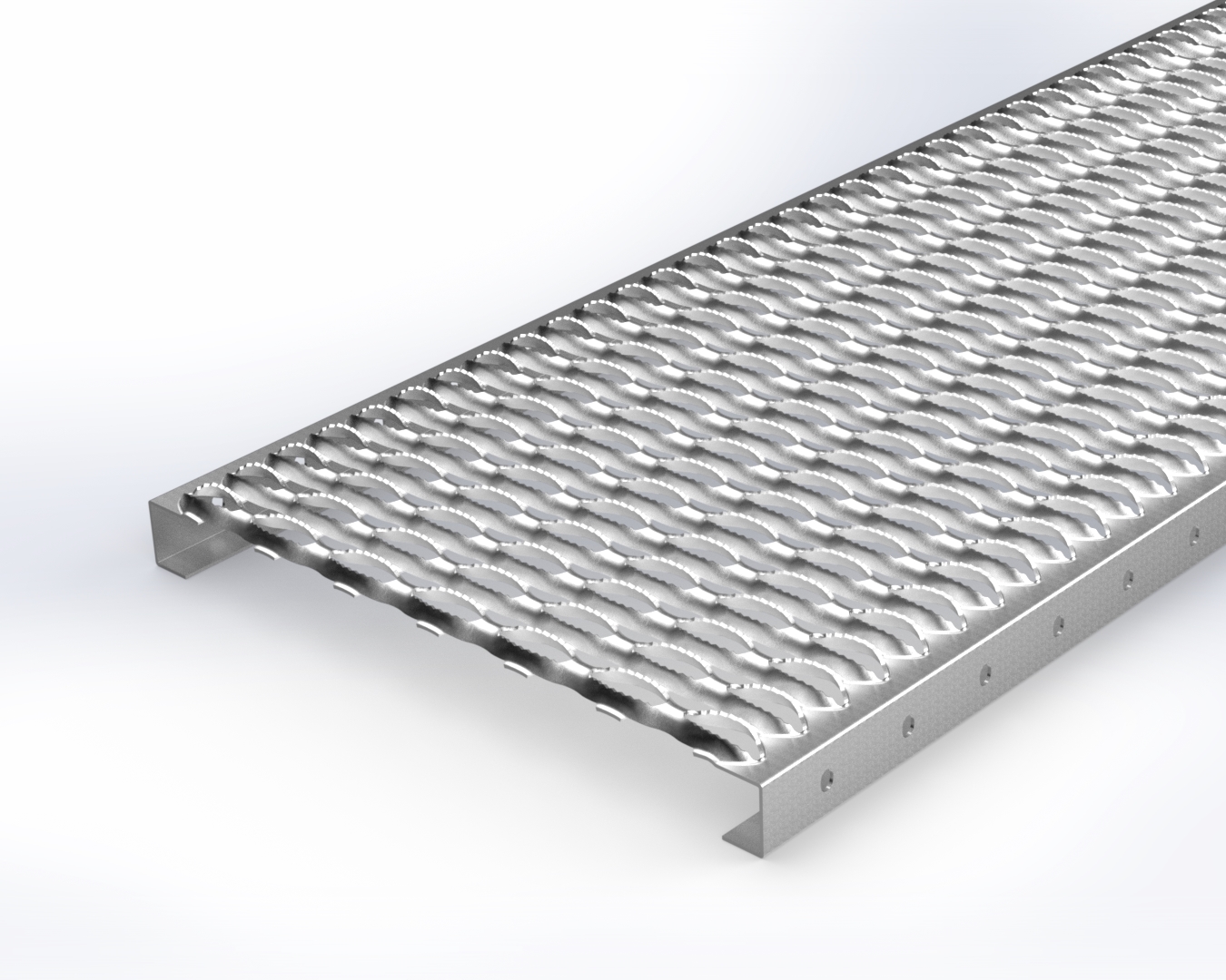 Walkway / Loopbordes aluminium 480 mm x 50 mm x 2.5mm L=5800mm • Van ...