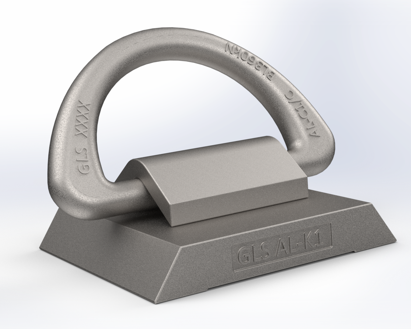 AL-K1/36 Sliding D-ring 55° SWL-18t MBL=36t • Van Doorn Containerparts